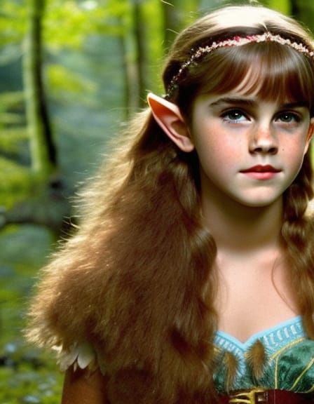Beautiful Elf Girl - Emma Watson - AI Generated Artwork - NightCafe Creator