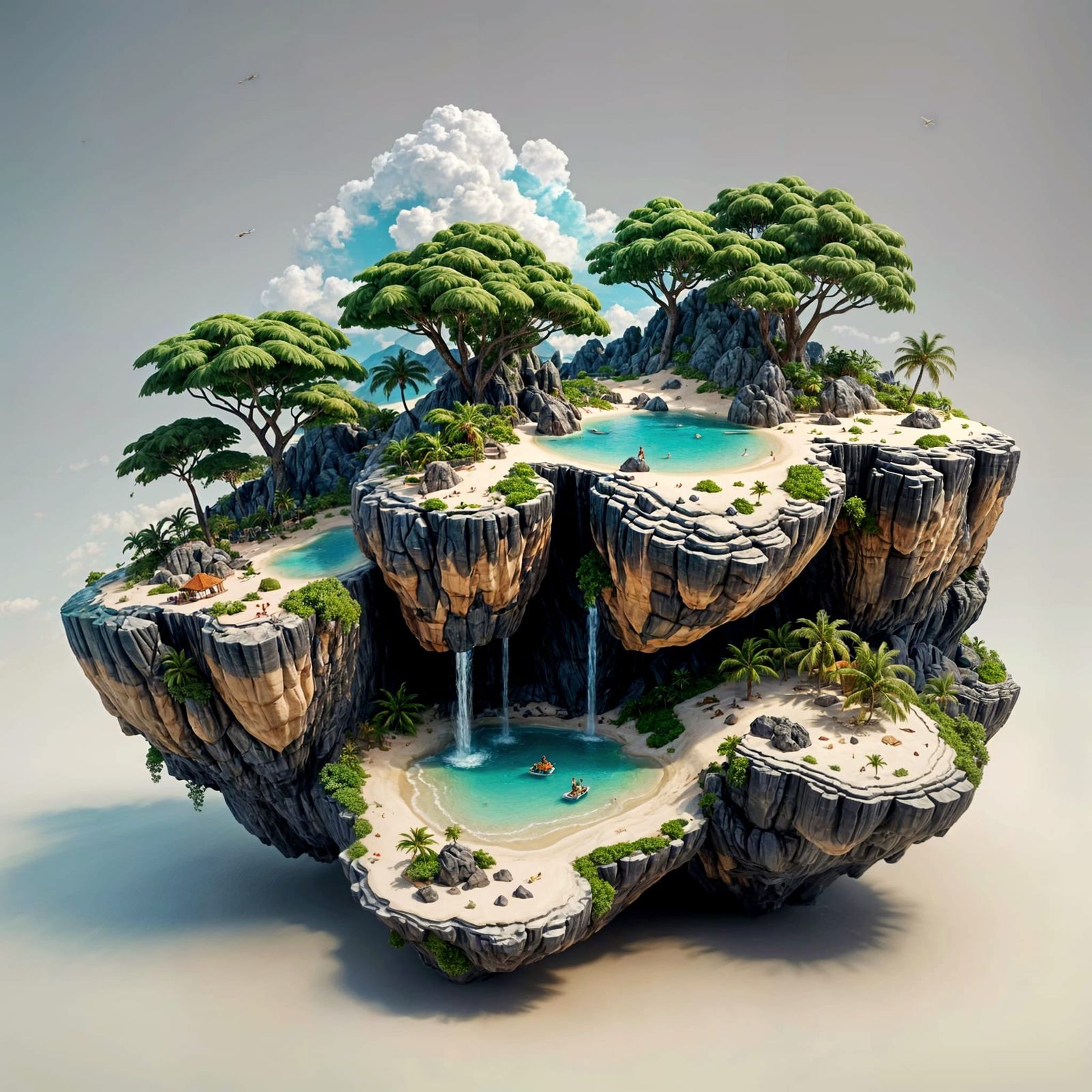 Island Module - Tropical Island Paradise in Vibrant Digital ...