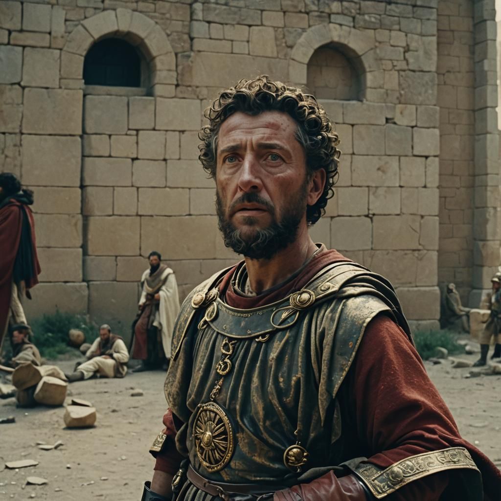 Marcus Aurelius Emperor Cinematic film still, shot on v-raptor XL, film ...