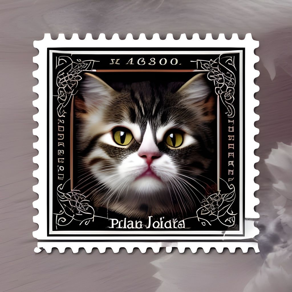 Kitten Stamp - AI Generated Artwork - NightCafe Creator