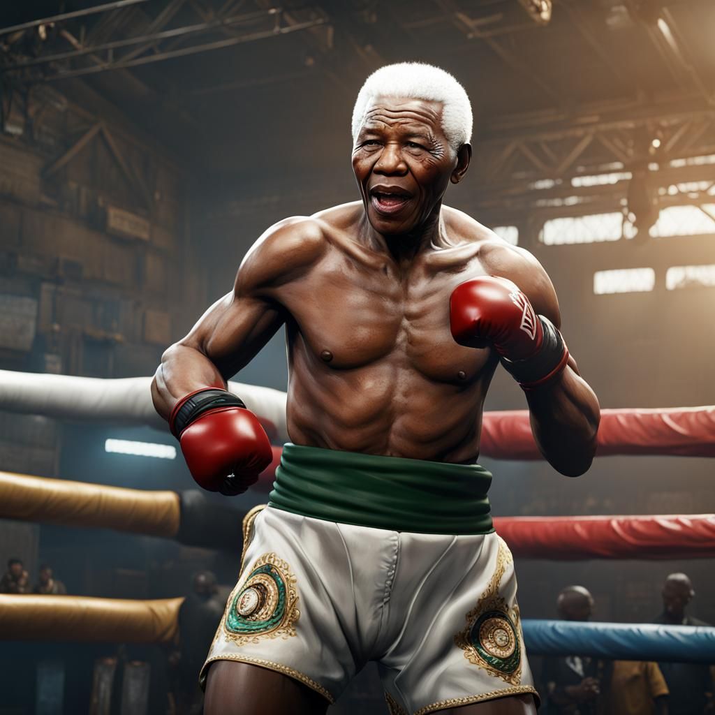 Young Nelson Mandela Boxing