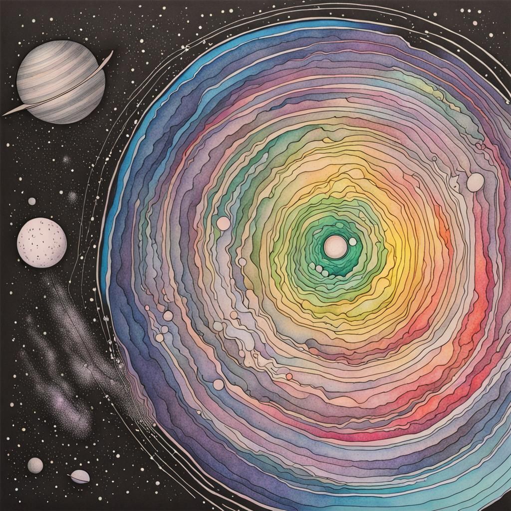 Galaxy Line Drawing - AI Generated Artwork - NightCafe Creator