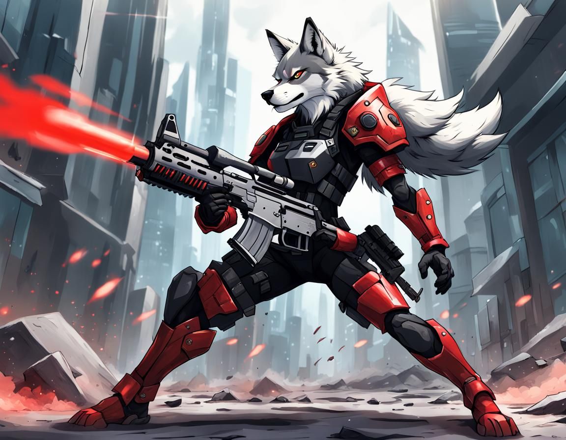 armored wolf girl - AI Generated Artwork - NightCafe Creator