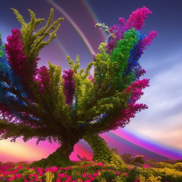 Glass Rainbow Spiral Flower Plant, huge plant, magic epic flower, Epic ...