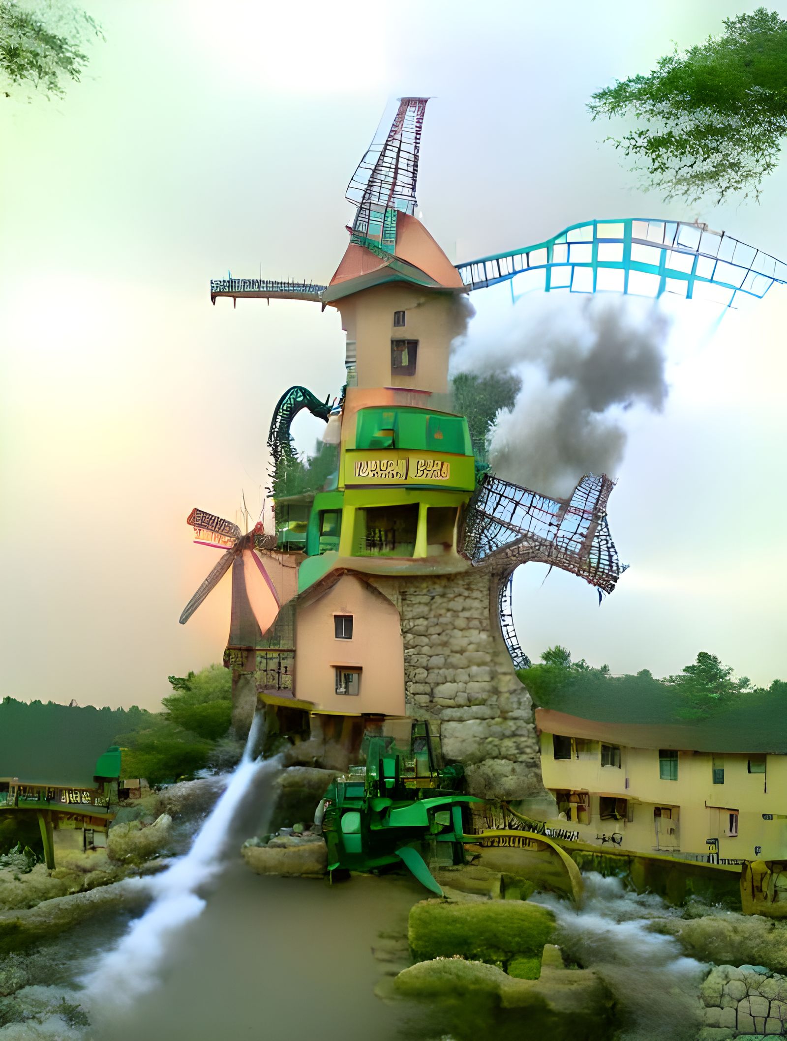 Fantasy mill - AI Generated Artwork - NightCafe Creator