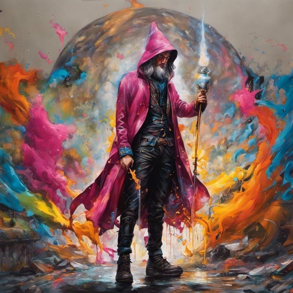 Wizard summoning moon - AI Generated Artwork - NightCafe Creator