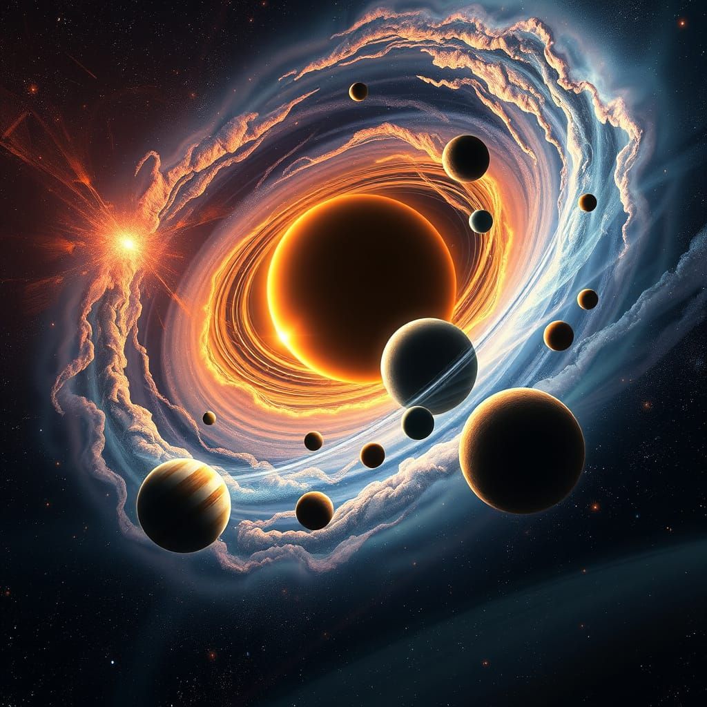 Surreal Celestial Vortex in Epic Digital Matte Pai... - AI Art