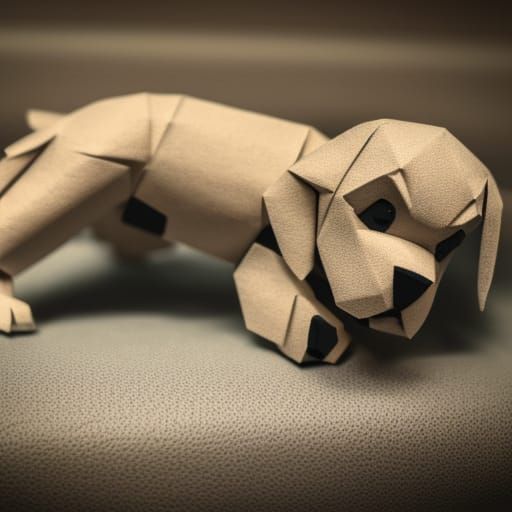 Petey the paper puppy - AI Generated Artwork - NightCafe Creator