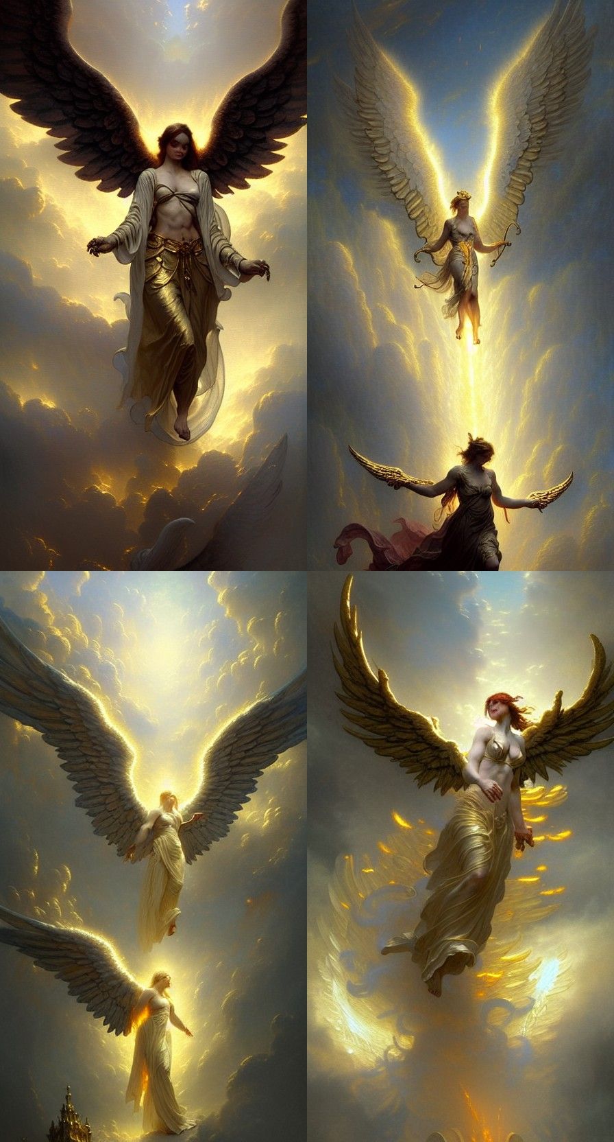 strongest angel with gold flaming wings and white armorer sinister by ...