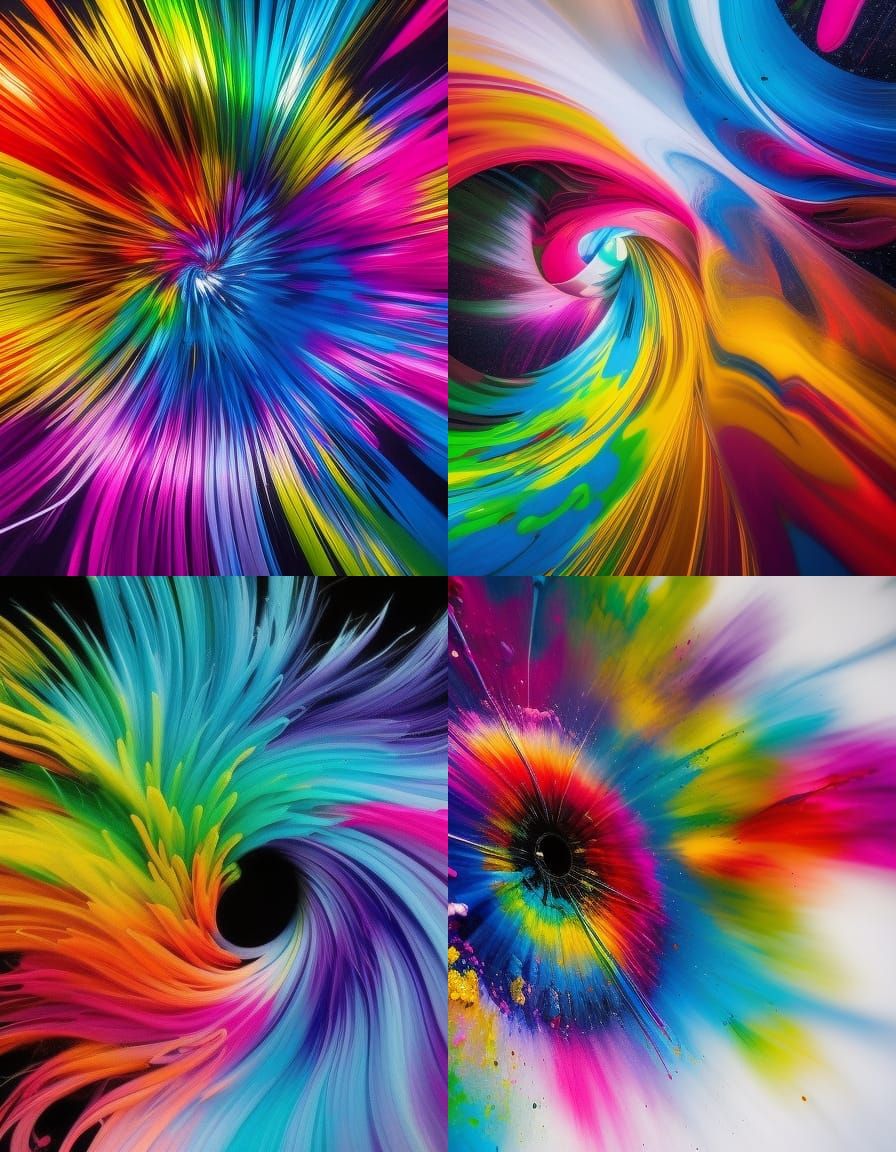 Colors spinning, shimmering, vortex graffiti art, splash art, street ...