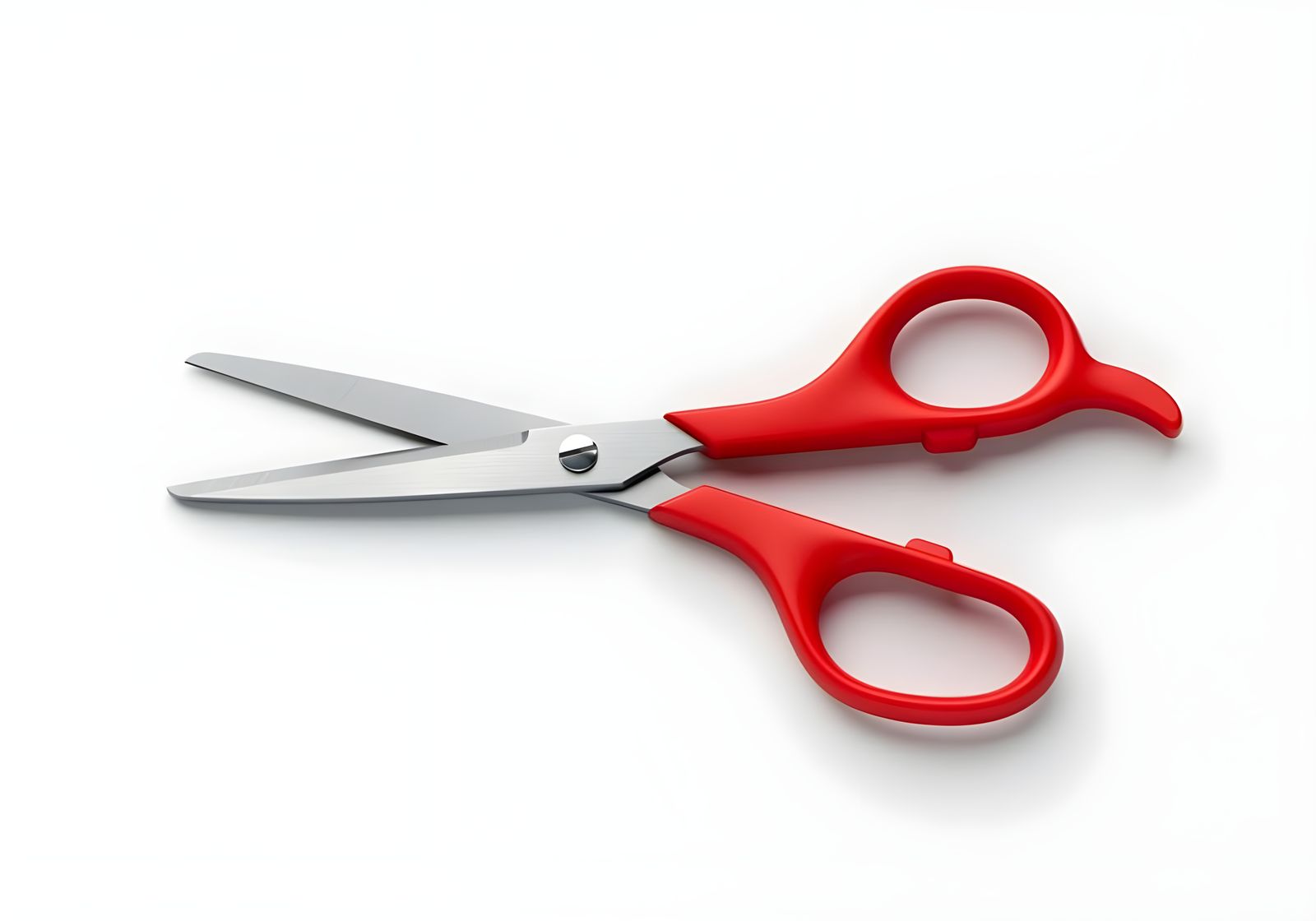 Modern Red Scissors with Ergonomic Handles and Met... - AI Art