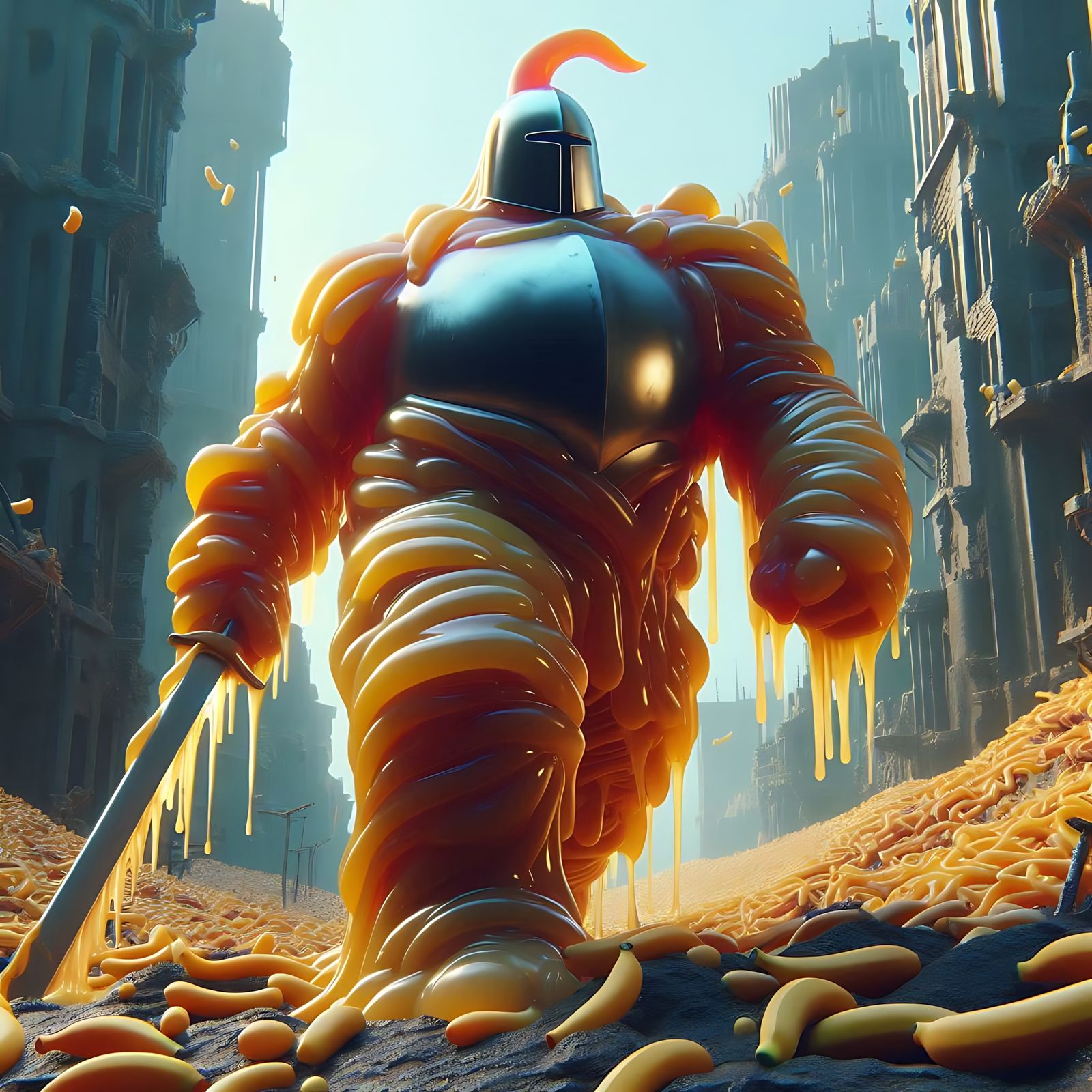 A ominous jelly blob knight (Uploaded) - AI Generated Artwork ...