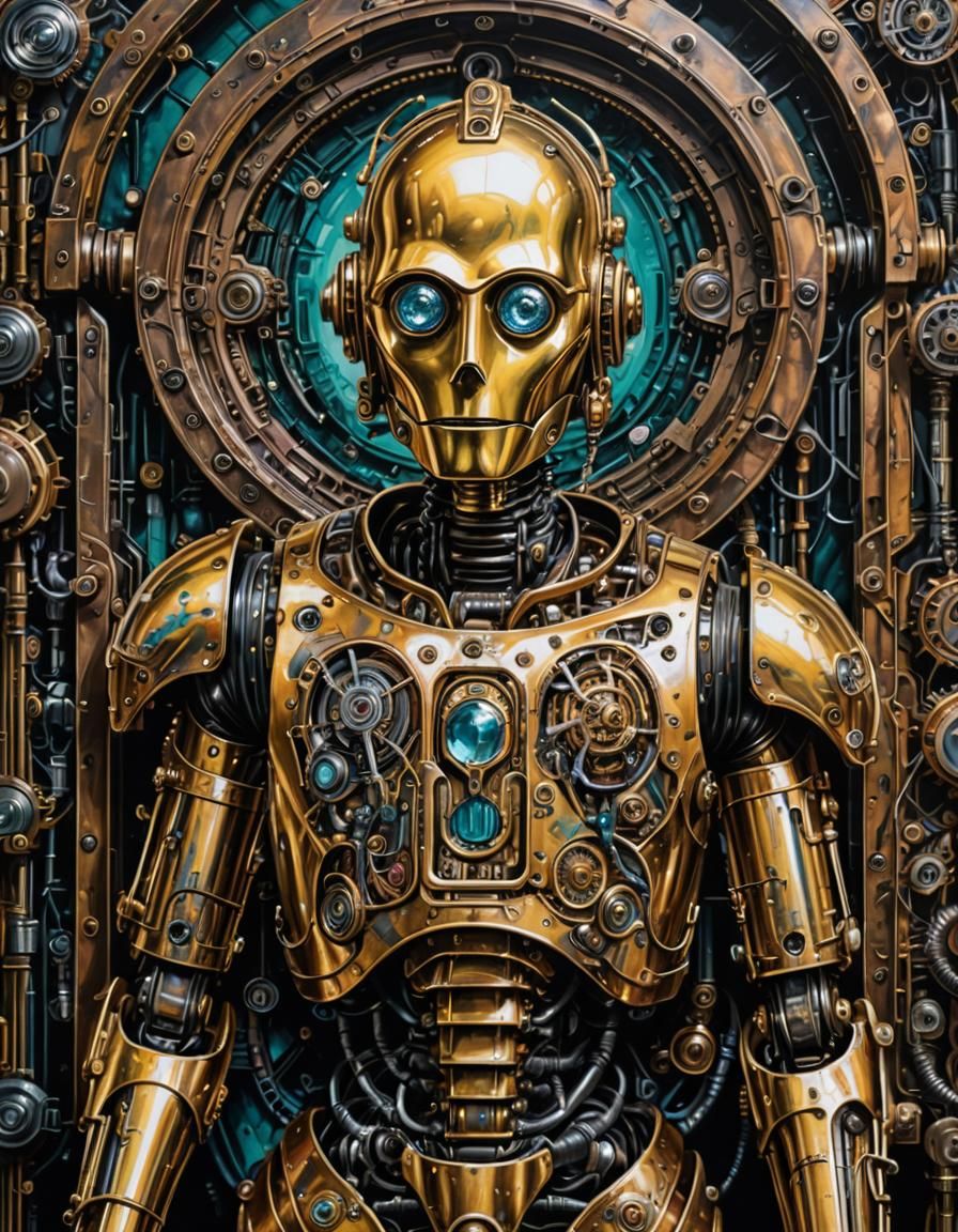 C-3PO steampunk - AI Generated Artwork - NightCafe Creator