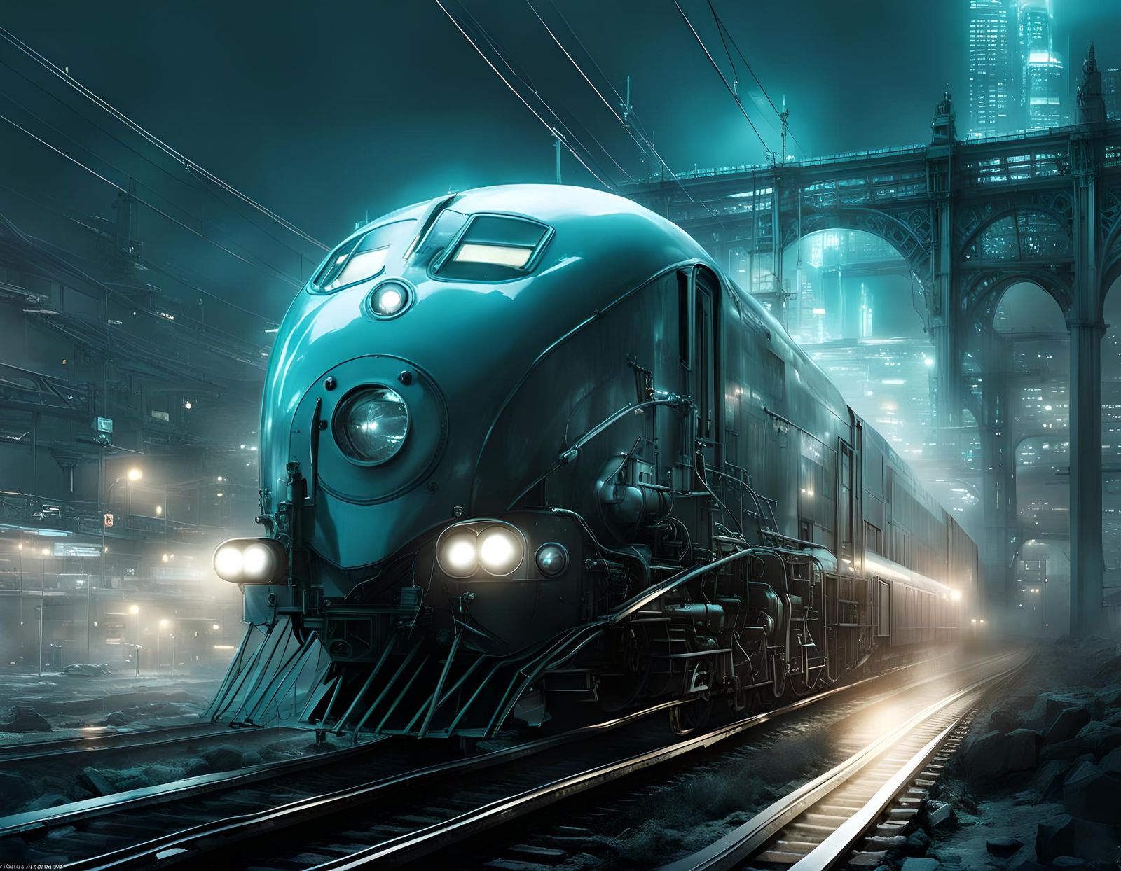 Translucent train - AI Generated Artwork - NightCafe Creator