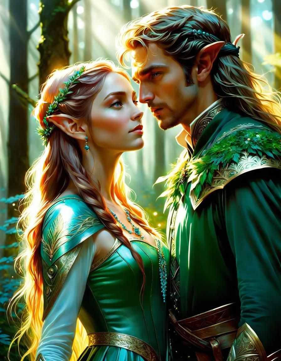 Prince Tarron and princess Faylen of the forest elves - AI Generated ...