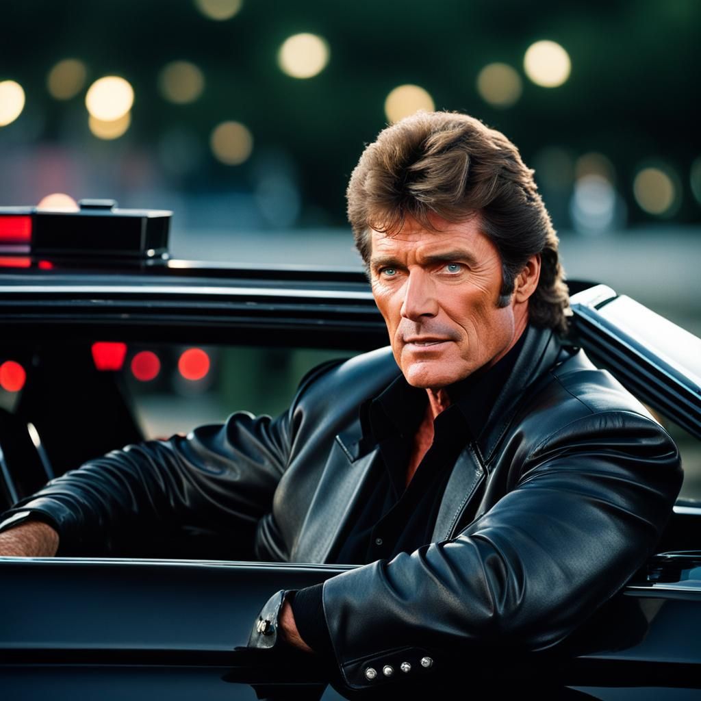Knight Rider car tv show KITT. david hasselhoff - AI Generated Artwork ...