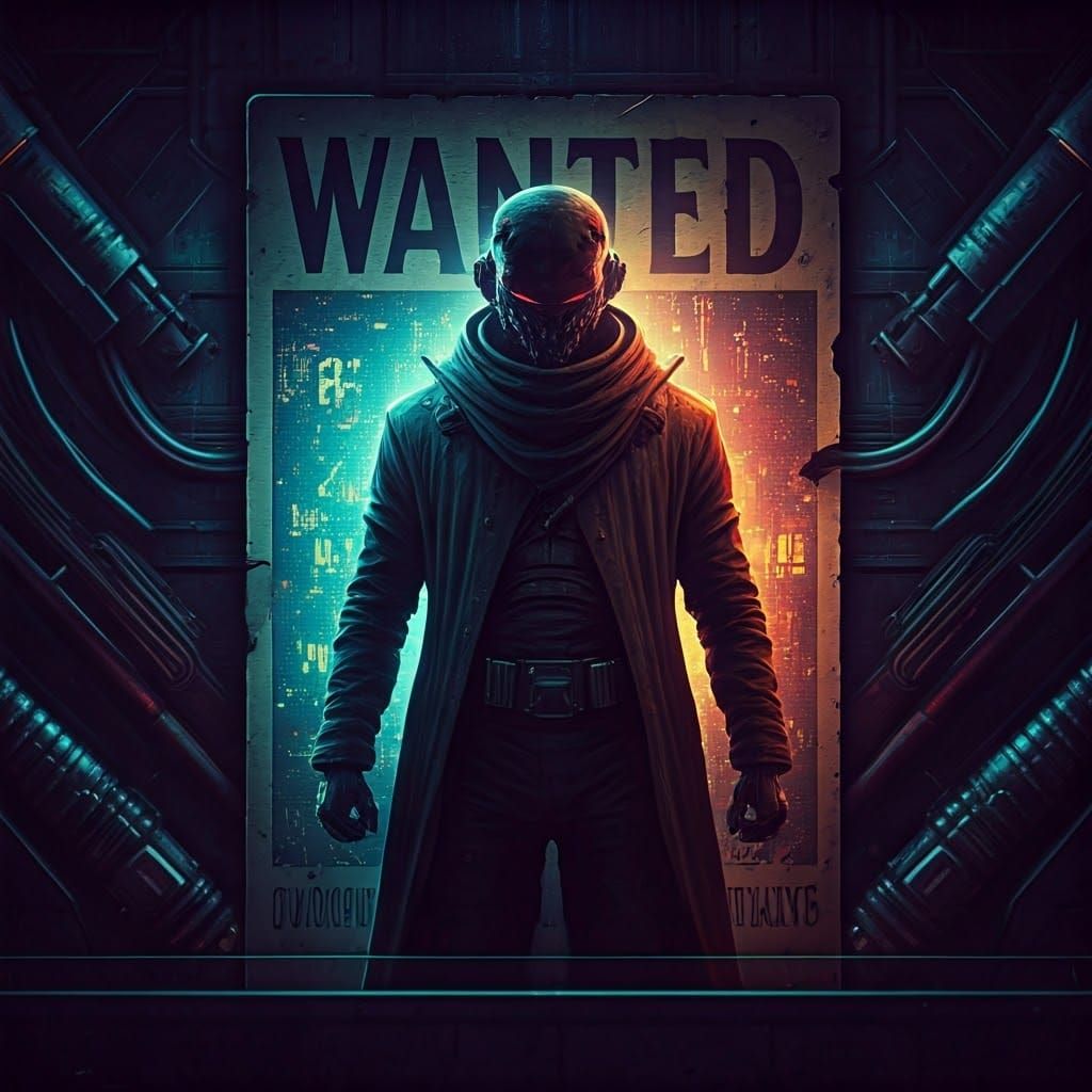 intergalactic hologram wanted poster - AI Generated Artwork - NightCafe ...