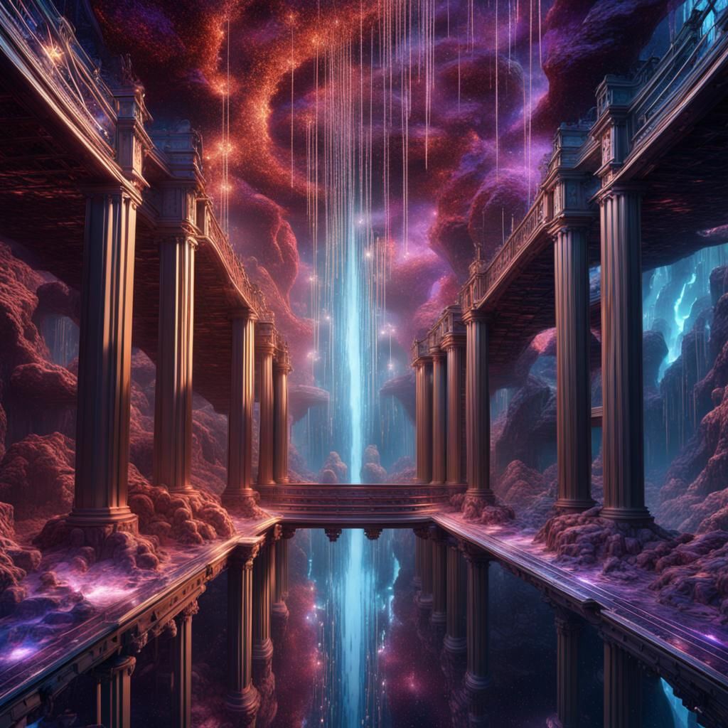 Galaxy Rain - AI Generated Artwork - NightCafe Creator