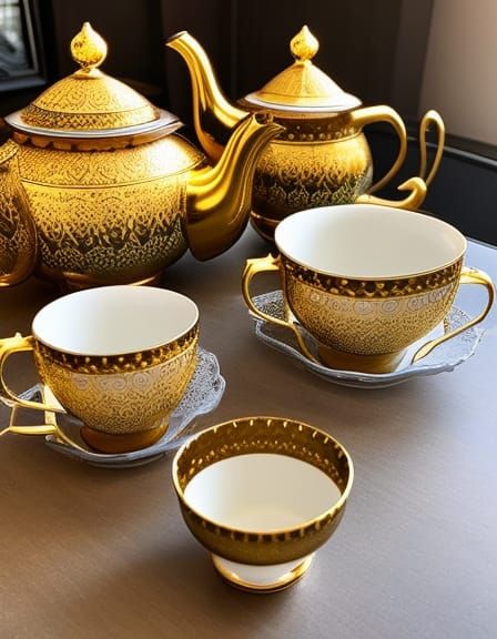 Golden Tea - AI Generated Artwork - NightCafe Creator