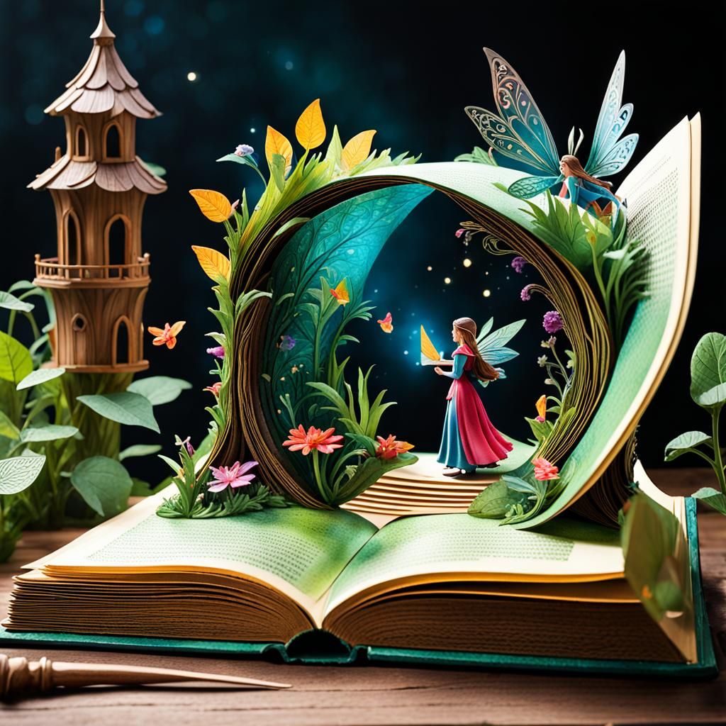 Pop up Book Fairy Tale - AI Generated Artwork - NightCafe Creator
