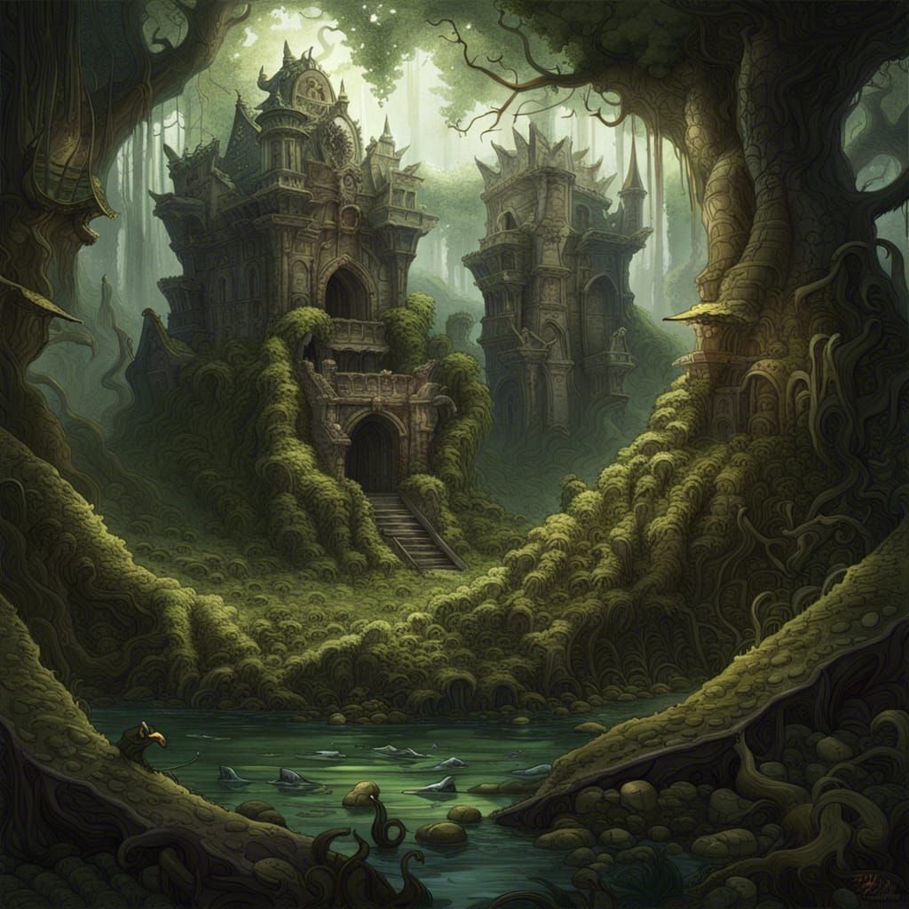 Overtaken by Nature - AI Generated Artwork - NightCafe Creator