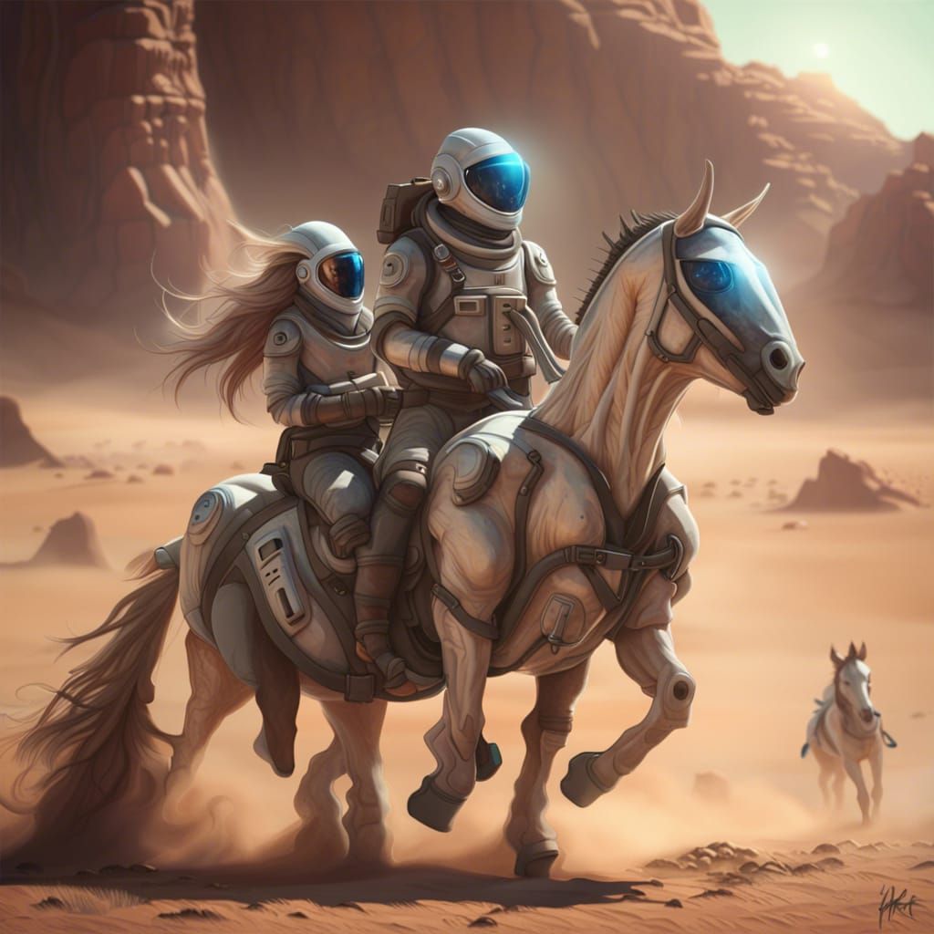 Wounded alien horse - AI Generated Artwork - NightCafe Creator