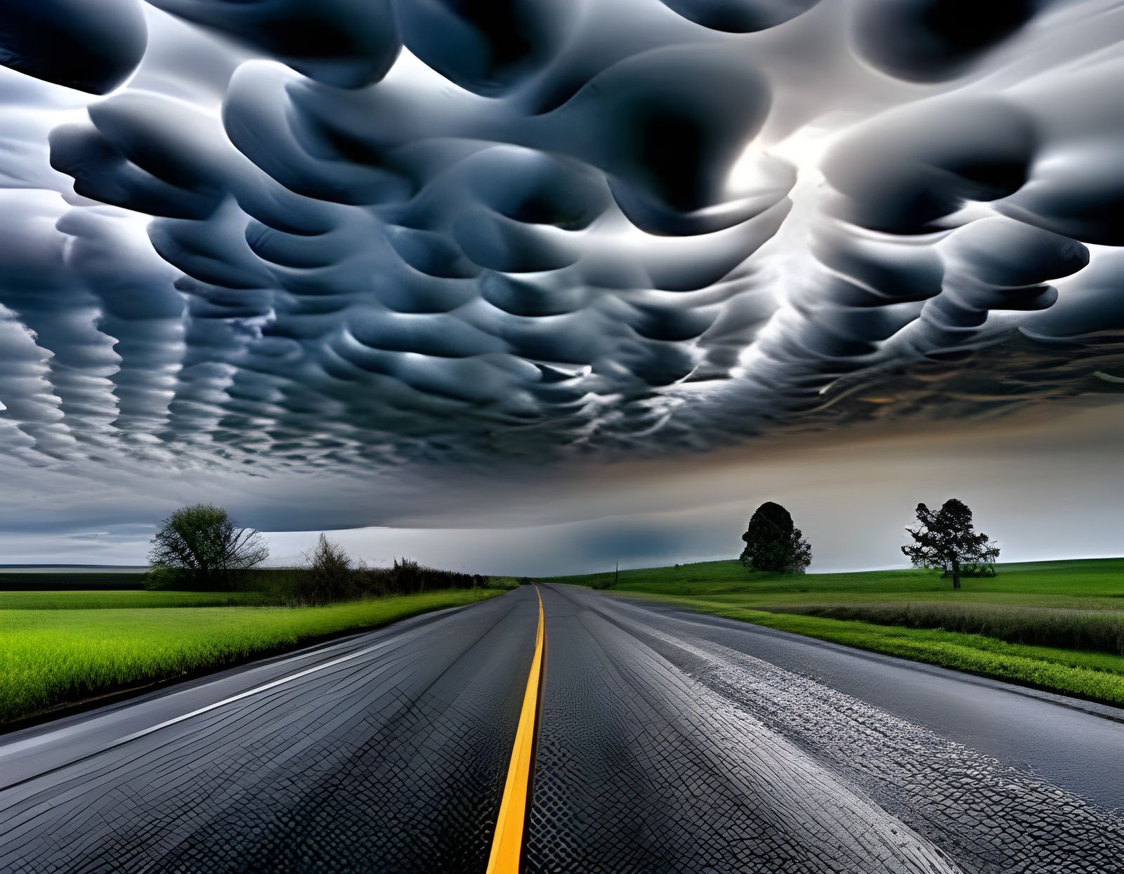 Mammatus clouds photograph - AI Generated Artwork - NightCafe Creator