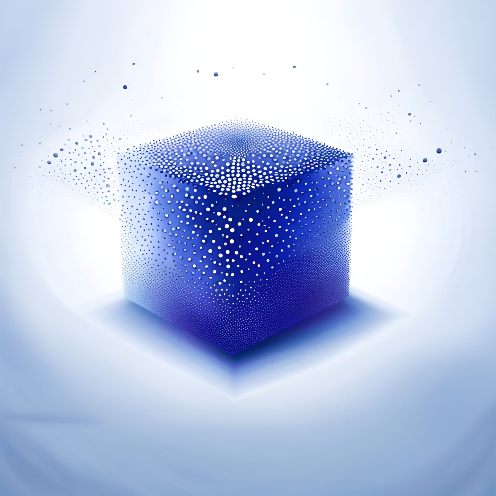 Indigo Vapor Cube - AI Generated Artwork - NightCafe Creator
