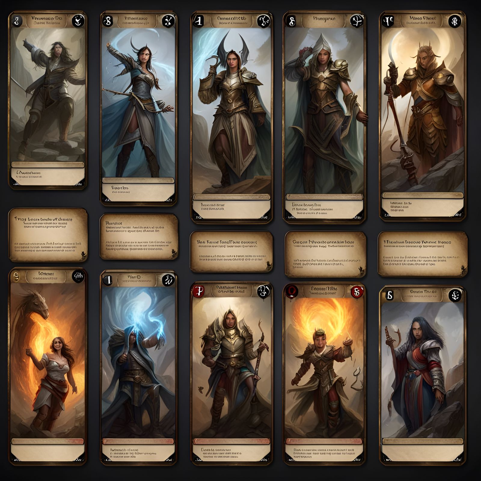 Fantasy trading card starter set - AI Generated Artwork - NightCafe Creator