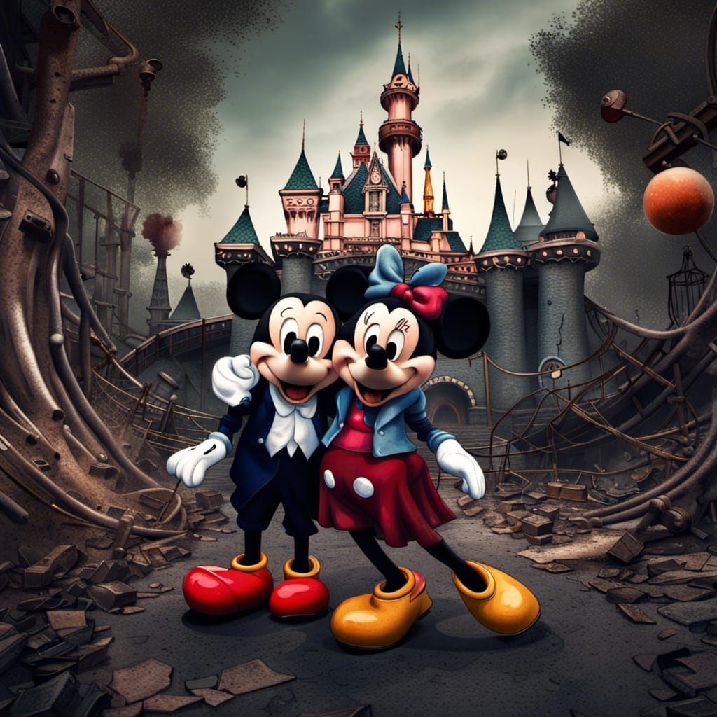 Disneyland Dystopia - AI Generated Artwork - NightCafe Creator