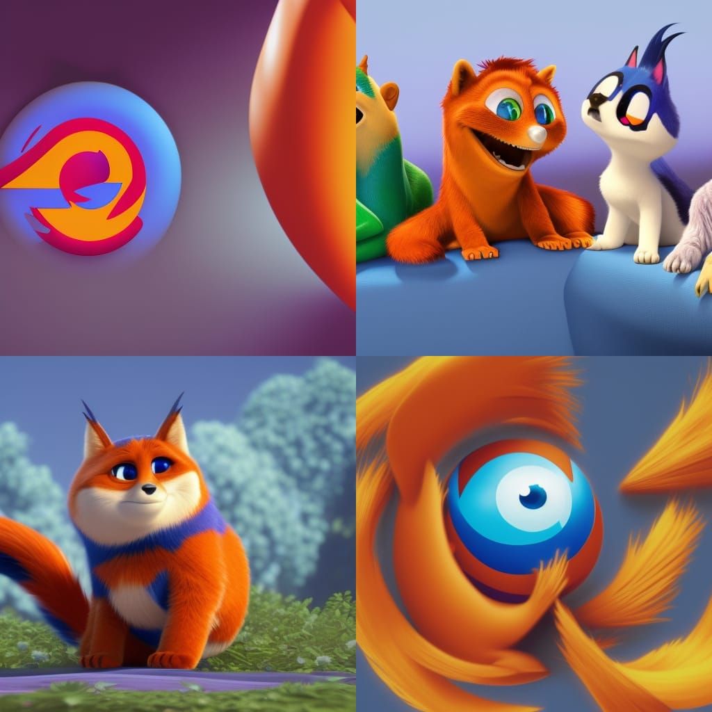 Firefox_Blue - AI Generated Artwork - NightCafe Creator