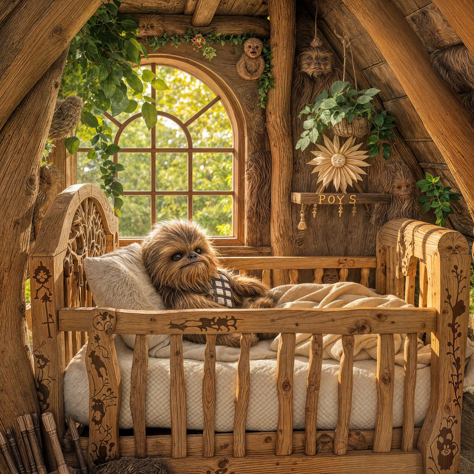 Chewbaby - Chewbacca Baby in Woodland Treehouse