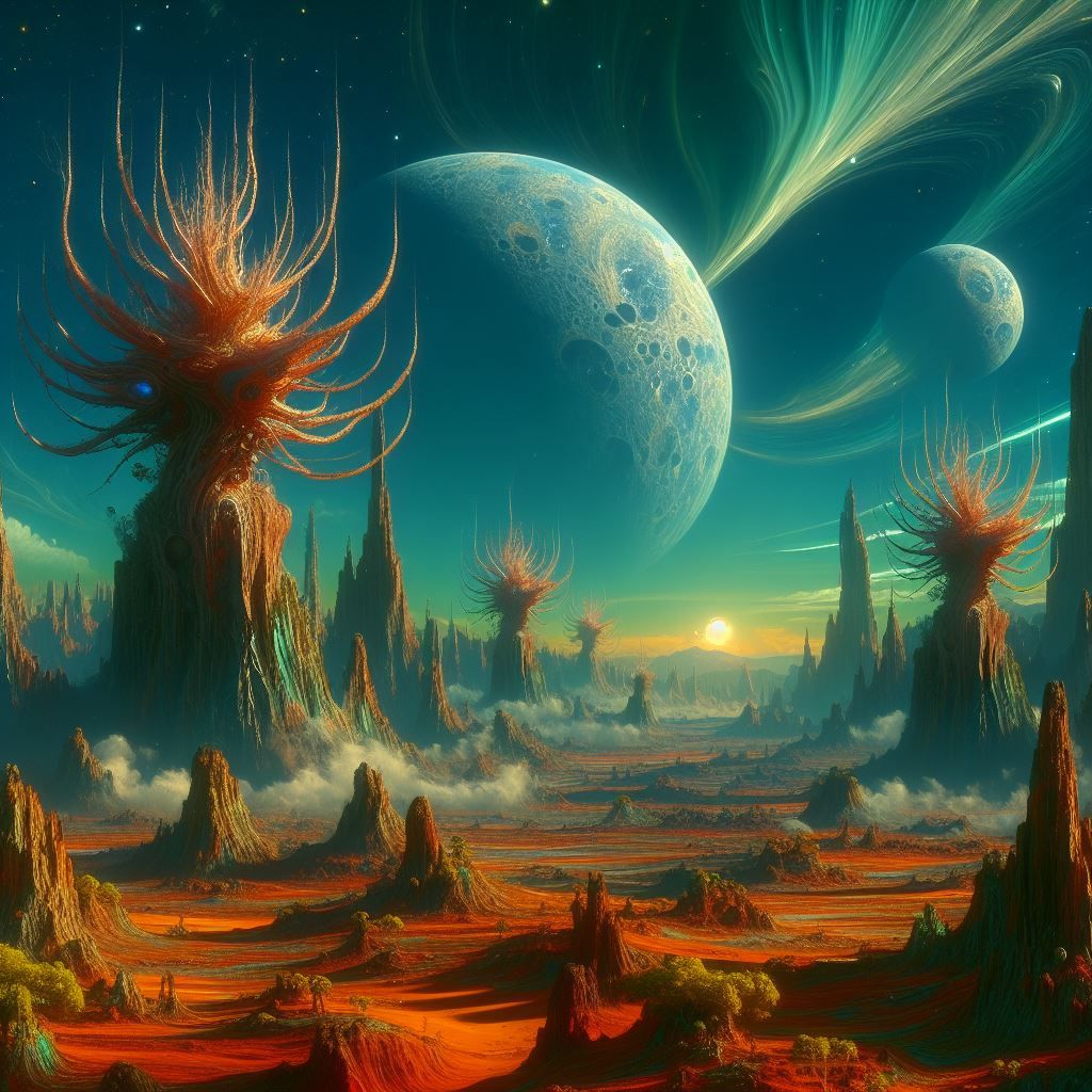 Alien world - AI Generated Artwork - NightCafe Creator