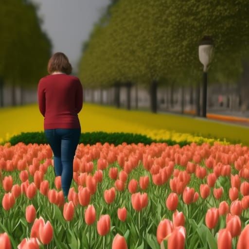 tiptoe through the tulips - AI Generated Artwork - NightCafe Creator