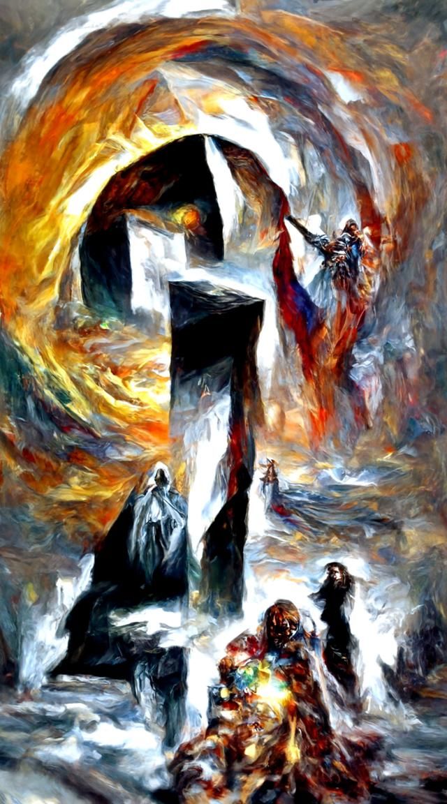 Calculate infinity horror Gustave Doré Greg Rutkowski Leonid Afremov ...