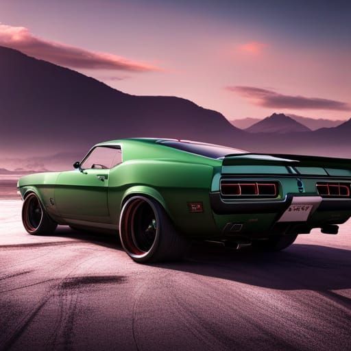 the coolest muscle car ever - AI Generated Artwork - NightCafe Creator