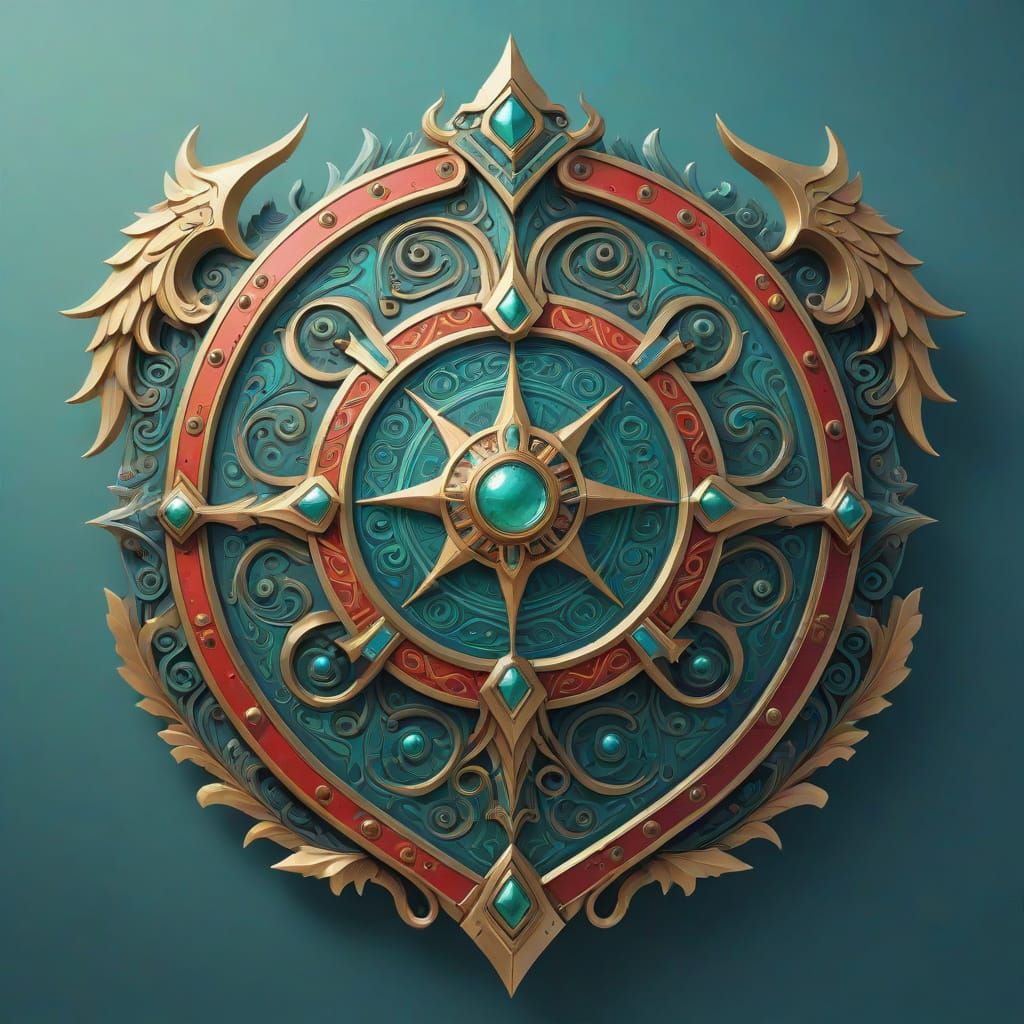 Mythical Shield of Brilliance - AI Art