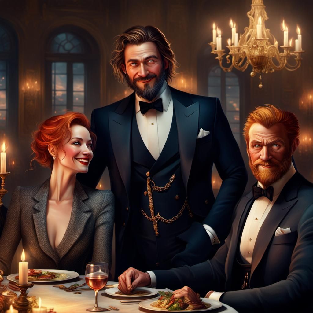 Dinner for three - AI Generated Artwork - NightCafe Creator