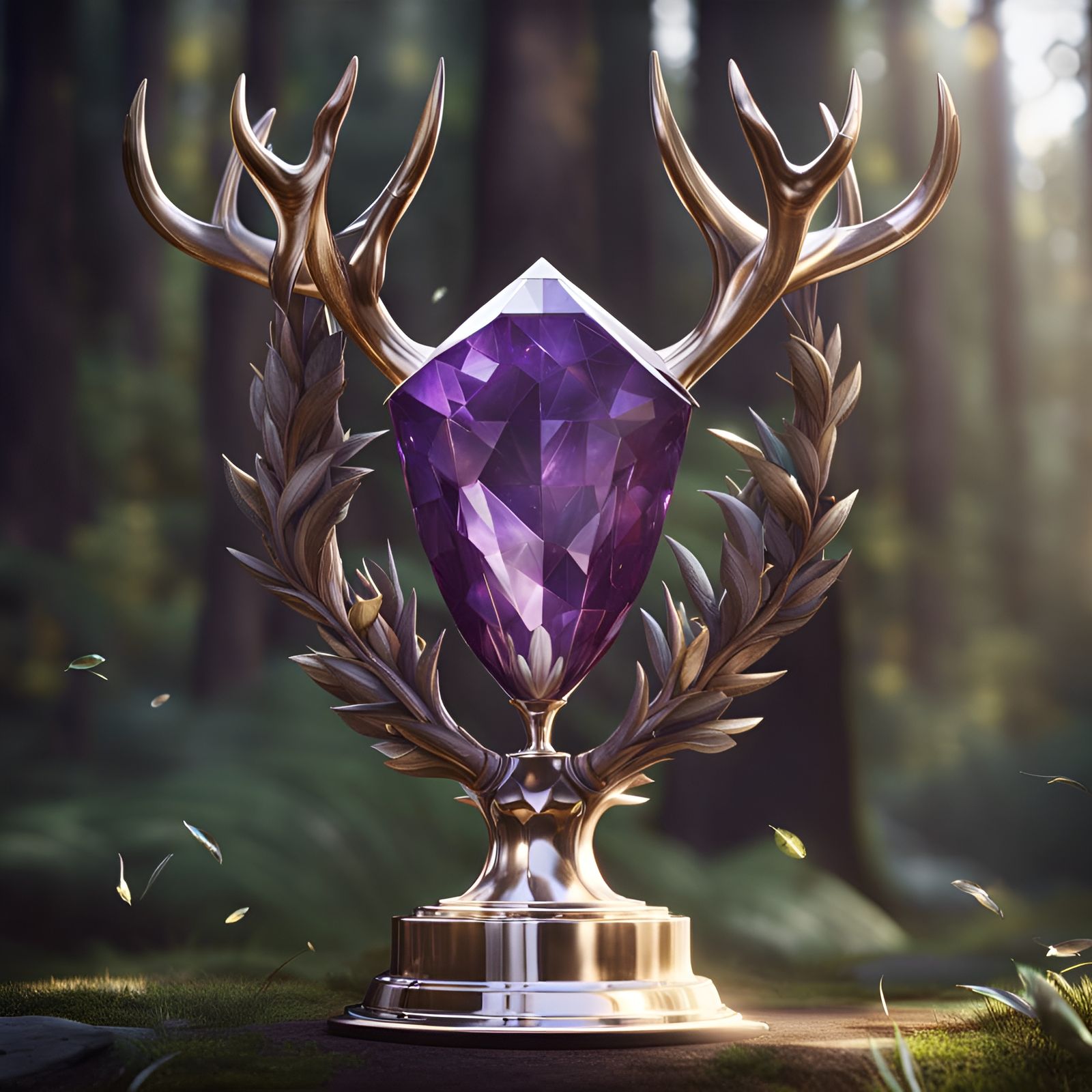 Crystal amethyst trophy - AI Generated Artwork - NightCafe Creator