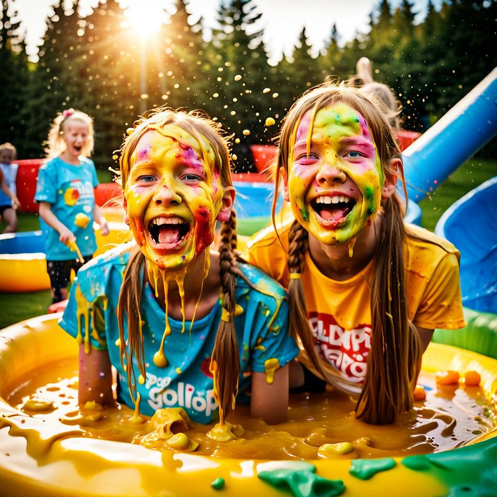 Slime Pool at Summer Camp - AI Generated Artwork - NightCafe Creator