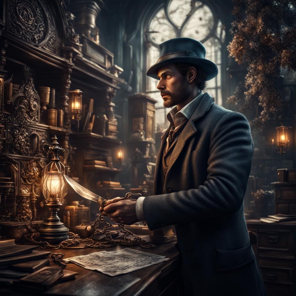 Fantasy elemental detective - AI Generated Artwork - NightCafe Creator