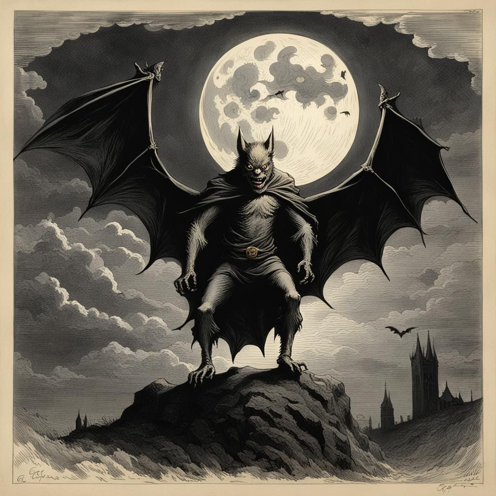Monster bat is Waiting for You - AI Generated Artwork - NightCafe Creator