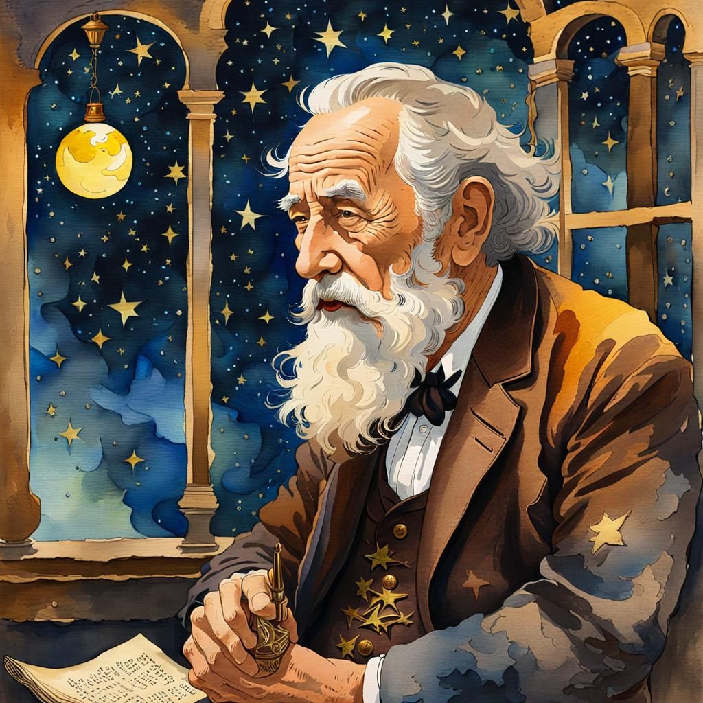 "As ancient as the stars," his grandkids would tease him - AI Generated Artwork - NightCafe Creator