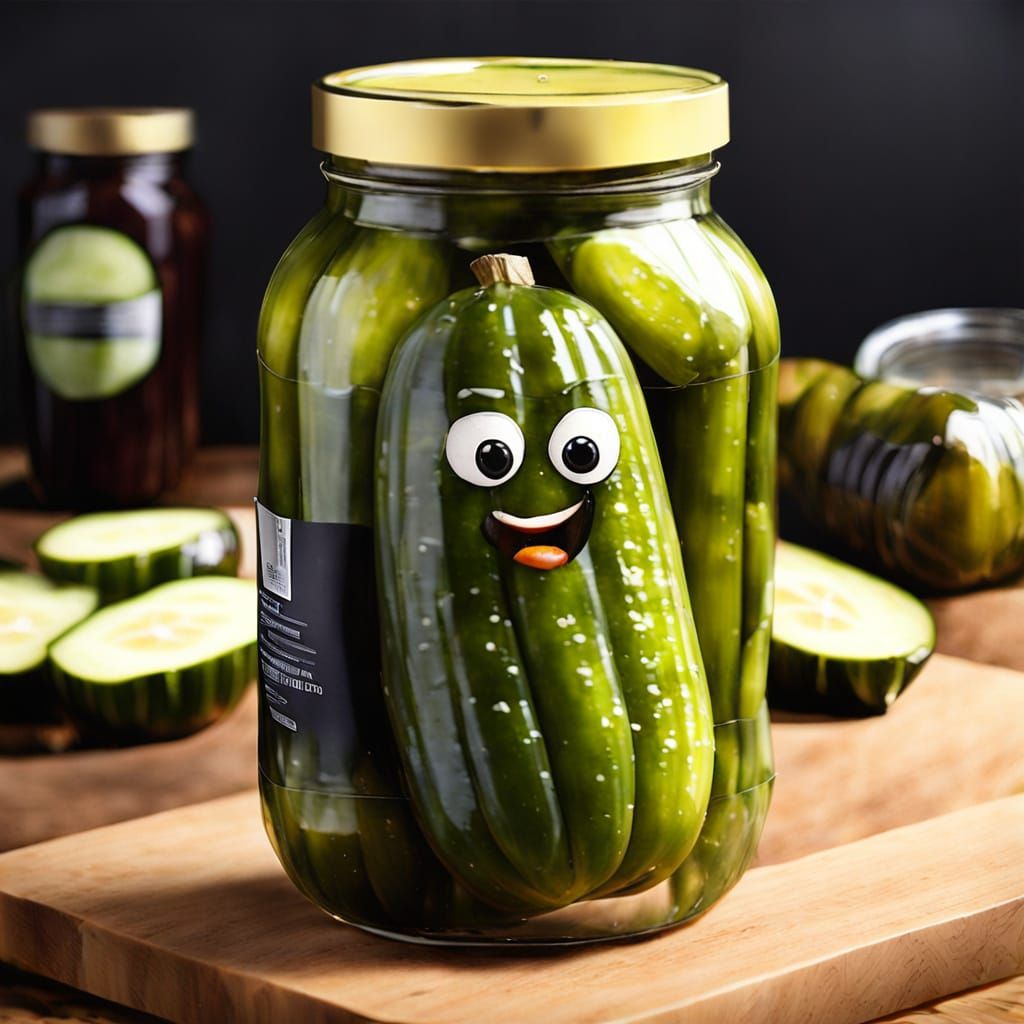 Pickles in a Pickle Bottle - AI Art