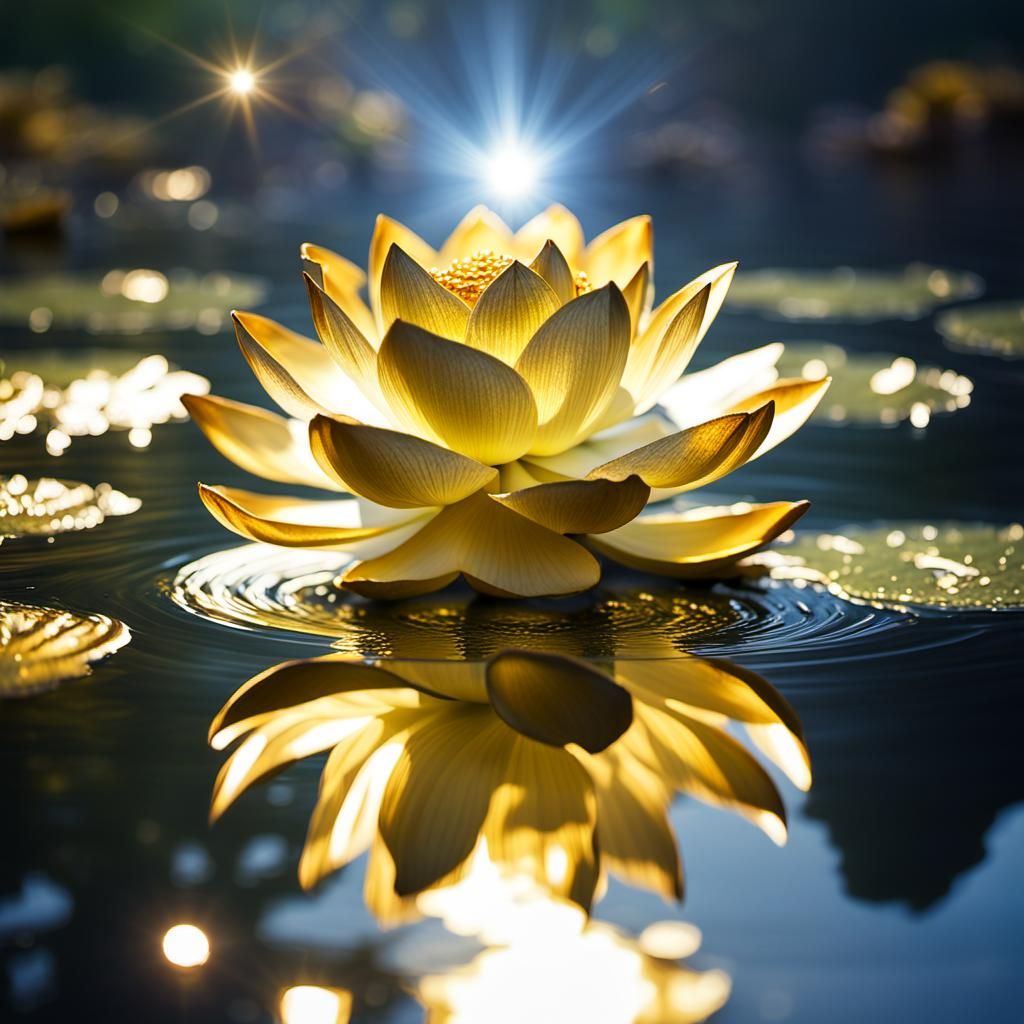 Luminous Lotus - AI Generated Artwork - NightCafe Creator