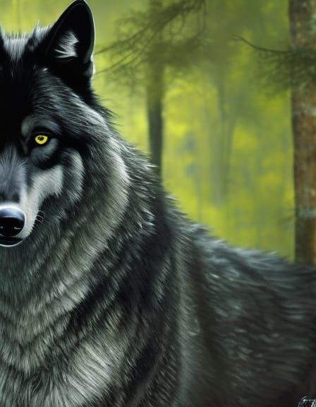 The Big Bad Wolf - AI Generated Artwork - NightCafe Creator
