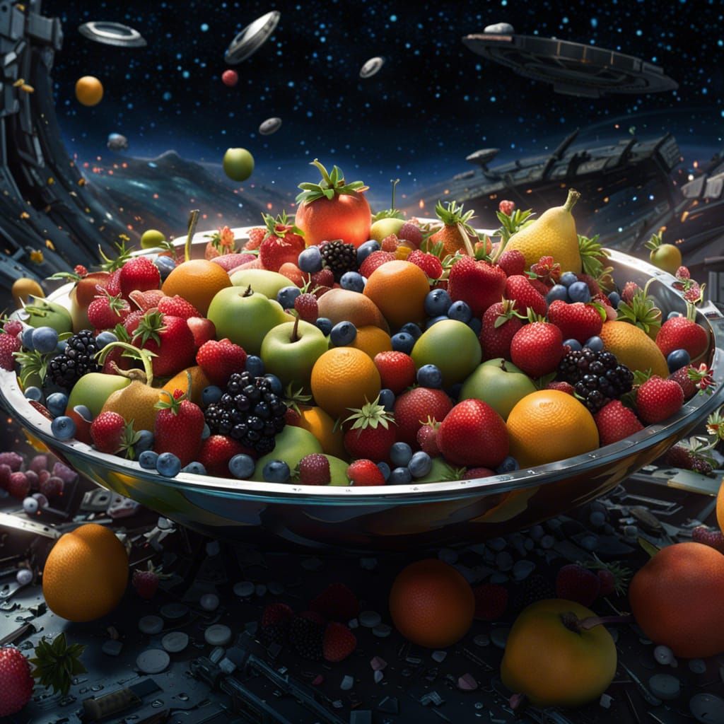 Space Fruit Bowl II - AI Generated Artwork - NightCafe Creator