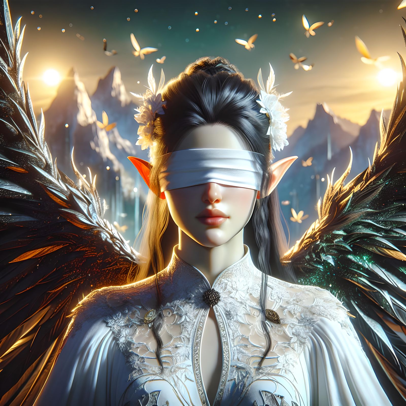 The Blind Angel - Light Edition - AI Generated Artwork - NightCafe Creator