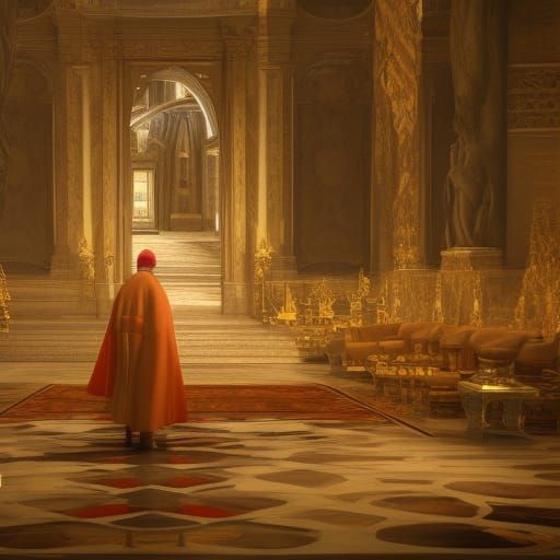 a pope in the pope's robe in the vatican - AI Generated Artwork ...