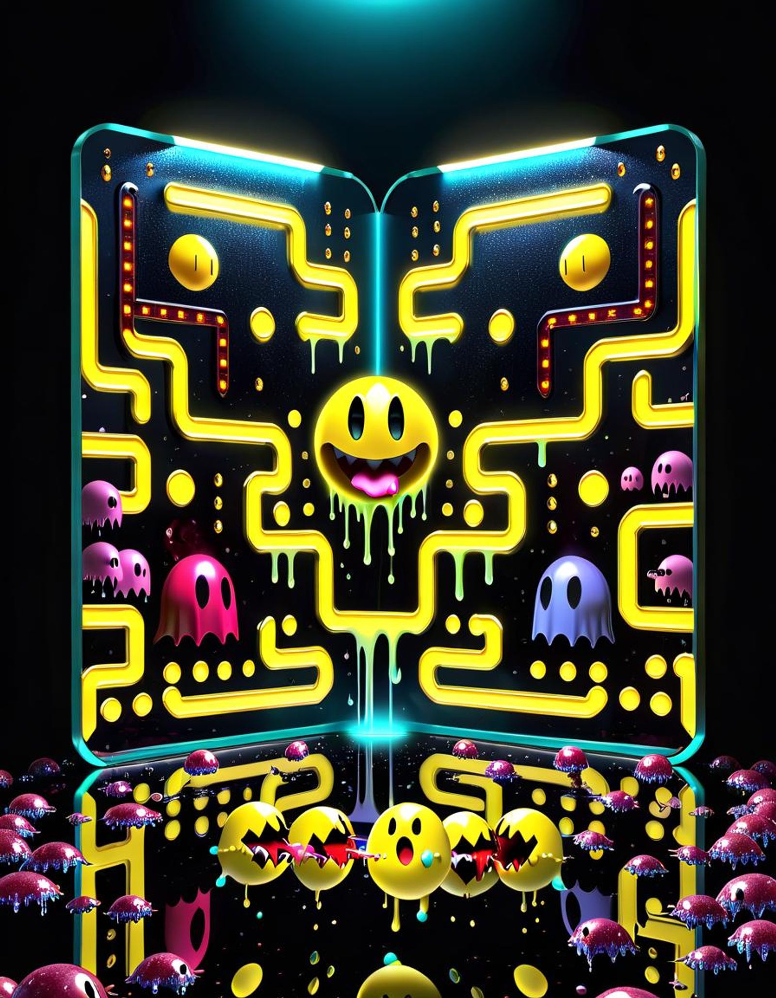 Dark Pac-Man - AI Generated Artwork - NightCafe Creator